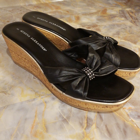 Athena Alexander | Shoes | Athena Alexander Cork Style Wedges Diamond ...
